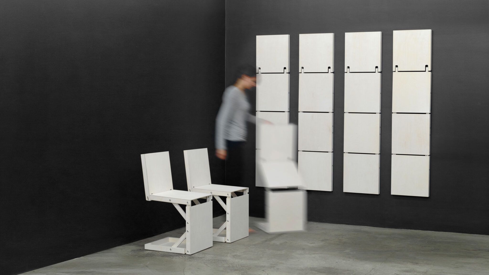 Wall Hanging Folds Up into Space-Saving Chair | Designs & Ideas on Dornob