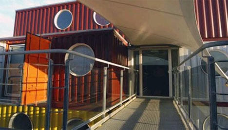 cargo-shipping-container-building | Dornob
