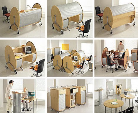 modern-rounded-wood-desk-design | Dornob