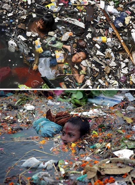 trash-swimming | Dornob