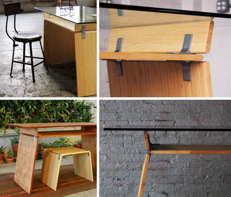 modular prefab wood office desk | Dornob
