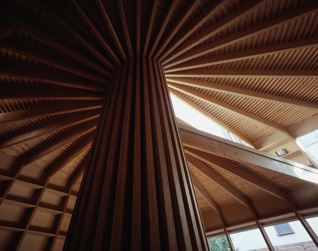 Square Home Hides a Wood Spiral Inside | Designs & Ideas on Dornob