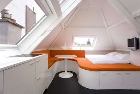 curved colored apartment interior | Dornob