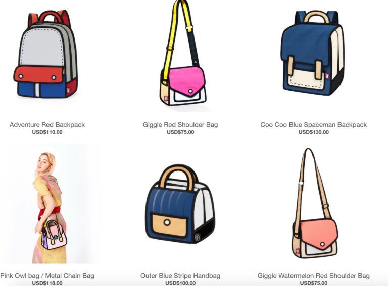 Cartoon Style Bags "Jump From Paper" | Designs & Ideas on Dornob