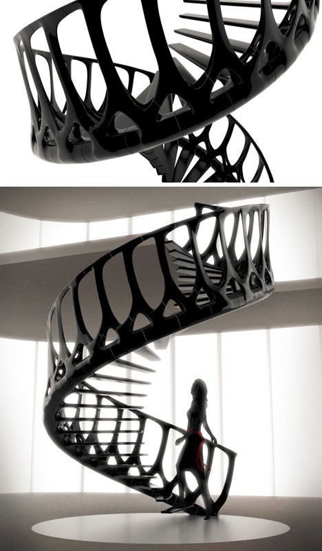 spinal spiral stair system | Dornob