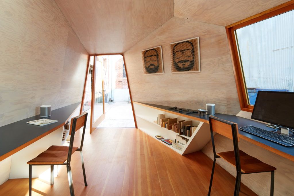 Lighthouse Office Pod Looks Like an Abstracted Backyard Boulder ...